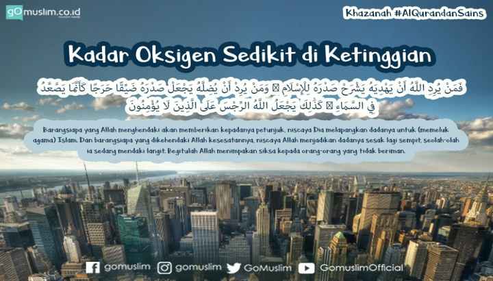Fenomena Sedikitnya Kadar Oksigen di Ketinggian Menurut Alquran dan Sains